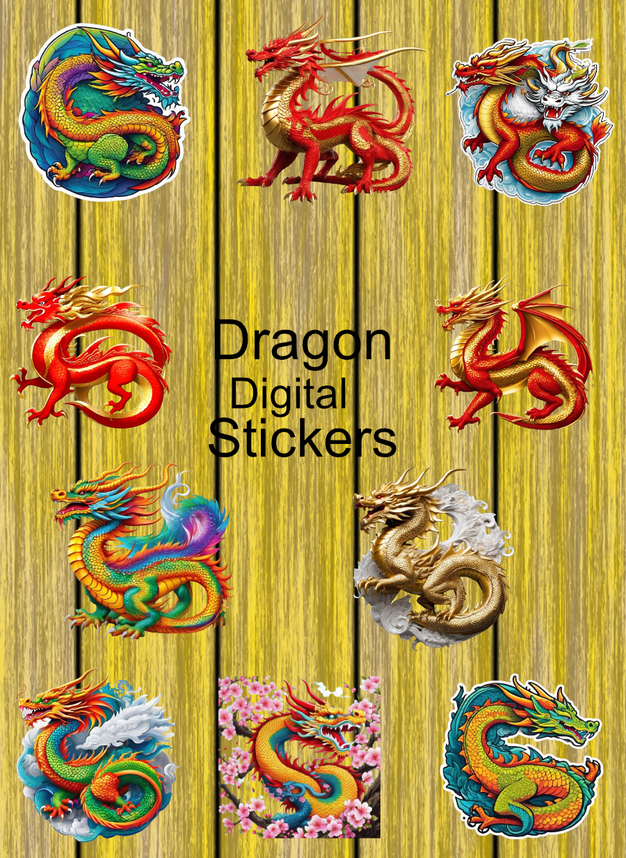 10 Captivating Dragon Stickers